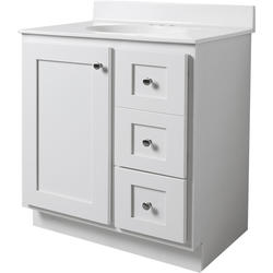 Smart Storage 30"W x 21"D Birch Glacier Bathroom Vanity Cabinet at Menards®