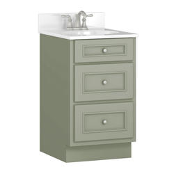 Briarwood Woodland 12"W x 21"D x 34-1/2"H Birch Basil Bathroom Vanity ...