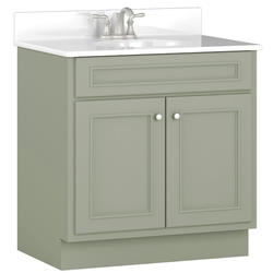 Briarwood Woodland 30"W x 21"D x 34-1/2"H Birch Basil Bathroom Vanity ...