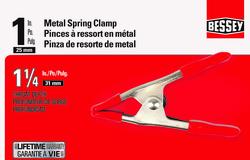 Bessey® 1" Metal Spring Clamp with Rubber Grip at Menards®