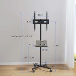 Perlesmith Rolling TV Cart for 32" - 60" Screens at Menards®