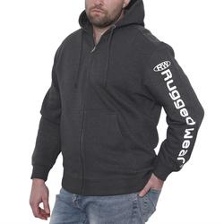 RW Rugged Wear® Men's Grey Heather Full Zip Fleece Hoodie - XX-Large at ...