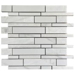 Bestview Glenview Carrara 12 x 12 Marble & Ceramic Mosaic Tile at Menards®