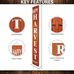 Orange Happy Harvest Rustic Porch Sign at Menards®