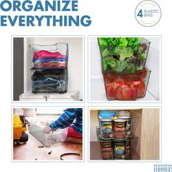 Clear Plastic Storage Bins - 4 Pack at Menards®