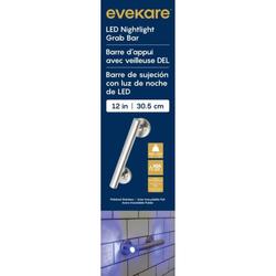Evekare 12" Polished Stainless LED Nightlight Grab Bar at Menards®