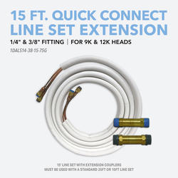 Denali Aire® 1/4" x 3/8" x 15' Line Set for Denali® Mini-Split Air ...