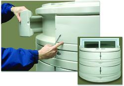 Bilco StakWEL® 54" Wide x 37" Projection Driftwood Polyethylene Modular ...