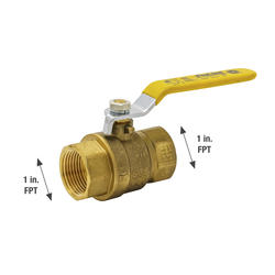 ProLine 1-in Brass FPT Full Port Ball Valve at Menards®