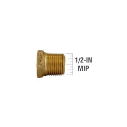 1/2" MIP Red Brass Plug at Menards®