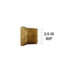 3/4" MIP Red Brass Plug at Menards®
