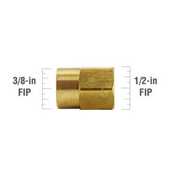 1/2" x 3/8" FIP Brass Reducing Coupling at Menards®