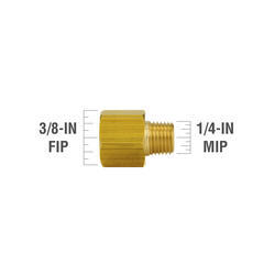 3/8" FIP x 1/4" MIP Brass Reducing Adapter at Menards®