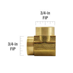 3/4" FIP Brass 90-Degree Elbow at Menards®
