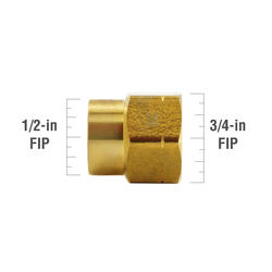3/4" x 1/2" FIP Brass Reducing Coupling at Menards®