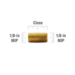 1/8" MIP x Close Brass Nipple at Menards®