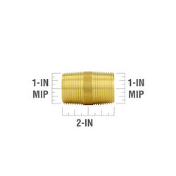 1" MIP x 2" Brass Nipple at Menards®