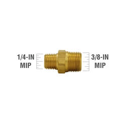 3/8" x 1/4" MIP Brass Reducing Hex Nipple at Menards®