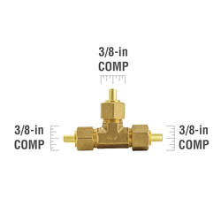 3/8" Compression Brass Tee at Menards®