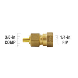 3/8" Compression x 1/4" FIP Brass Adapter at Menards®