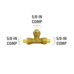 5/8" Compression Brass Tee at Menards®