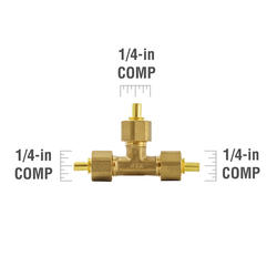 1/4" Compression Brass Tee at Menards®