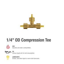 1/4" Compression Brass Tee at Menards®