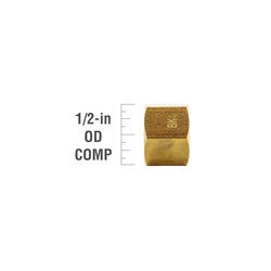 1/2" Compression Brass Nut - 3 Pack at Menards®