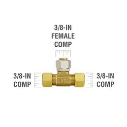 3/8" Compression Brass Tee at Menards®