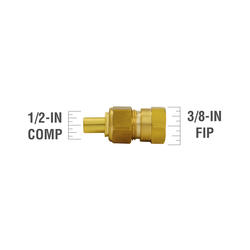 1/2" Compression x 3/8" FIP Brass Reducing Adapter at Menards®