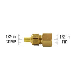 1/2" Compression x FIP Brass Adapting Union at Menards®
