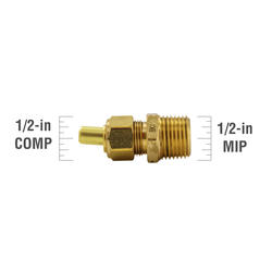 1/2" Compression x MIP Brass Adapting Union at Menards®