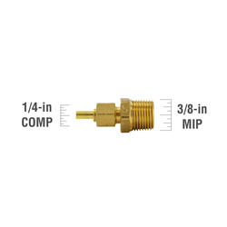 1/4" Compression x 3/8" MIP Brass Reducing Adapter at Menards®