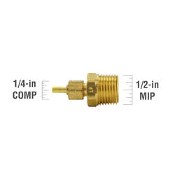 1/4" Compression x 1/2" MIP Brass Reducing Adapting Union at Menards®
