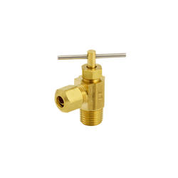 1/4" Compression x MIP Brass Adapting Angle Needle Valve at Menards®