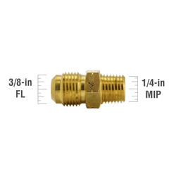 3/8" Flare x 1/4" MIP Brass Reducing Adapting Half-Union at Menards®