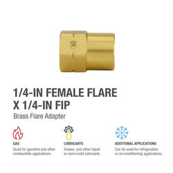 1/4" Female Flare x FIP Brass Adapter at Menards®