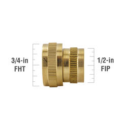 3/4" FGHT x 1/2" FIP Brass Swivel Adapter at Menards®