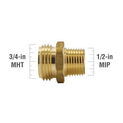 3/4" MGHT x 1/2" MIP Brass Adapter at Menards®