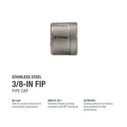 3/8" FIP Stainless Steel Pipe Cap at Menards®