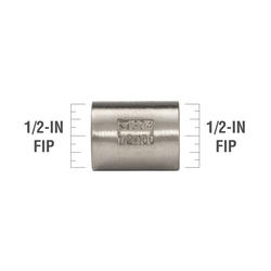 1/2" FIP Stainless Steel Pipe Coupling at Menards®