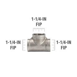 1-1/4" FIP Stainless Steel Pipe Tee at Menards®