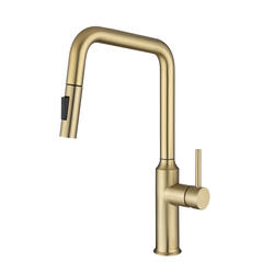 Rainlex® One-Handle Pull-Down Brushed Gold Kitchen Faucet at Menards®