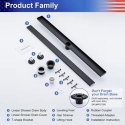 Rainlex 36" Matte Black Linear Drain at Menards®