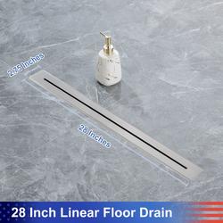 Rainlex 28" Brushed Nickel Linear Drain at Menards®