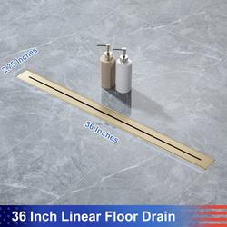 Rainlex 36" Brushed Gold Linear Drain at Menards®