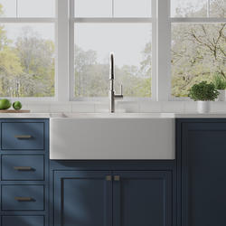 Rainlex Farmhouse/Apron Front 30" White Fireclay Single Bowl Kitchen ...