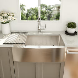 Rainlex Apron-Front 30" Stainless Steel Single Bowl Kitchen Sink at ...