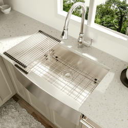 Rainlex Apron-Front 33" Stainless Steel Single Bowl Kitchen Sink at ...