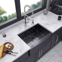 Rainlex Apron-Front 27" Stainless Steel Single Bowl Kitchen Sink at ...